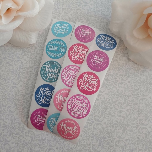 Office | 2 Count Circle Thank You Stickers | Poshmark